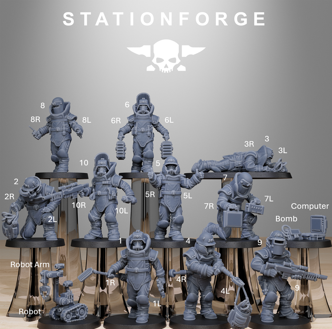 3D Printable GrimGuard Bomb Squad by Station Forge