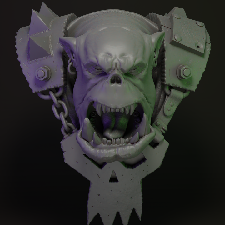 3D Printable Space Ork Bust by Miguel Escudero Esteban