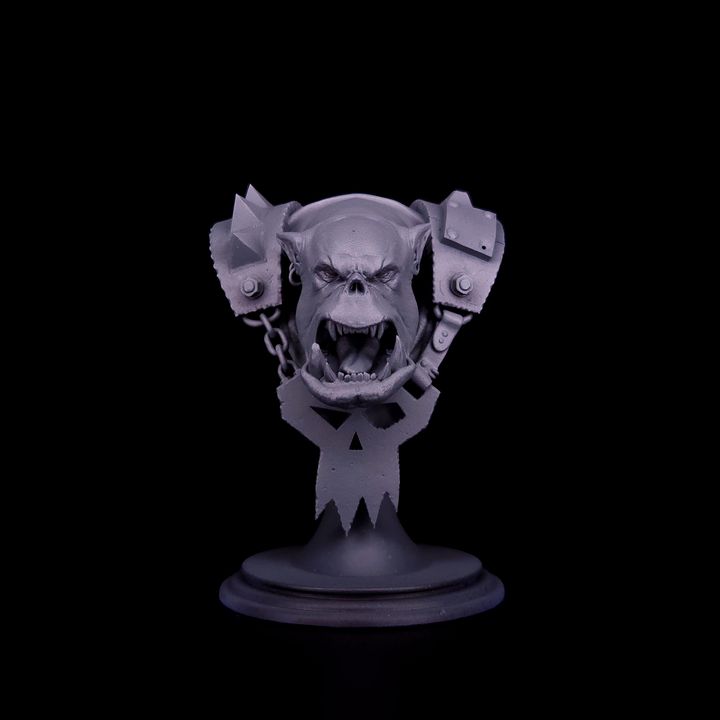 3D Printable Space Ork Bust by Miguel Escudero Esteban