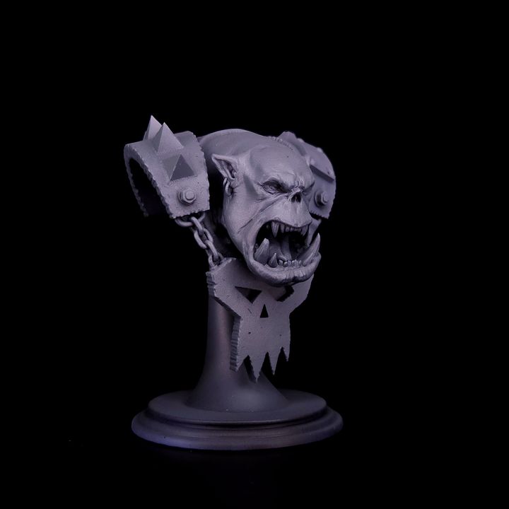 3D Printable Space Ork Bust by Miguel Escudero Esteban