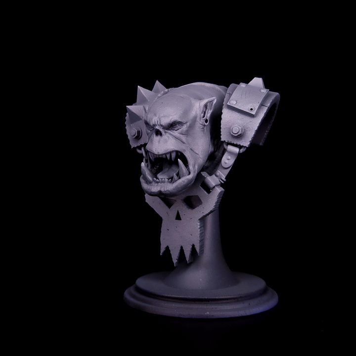 3D Printable Space Ork Bust by Miguel Escudero Esteban