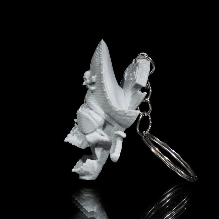 3D Printable Pirate Skull Keychain by Stlflix