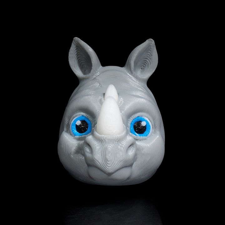 3D Printable Rhino Keychain by Stlflix