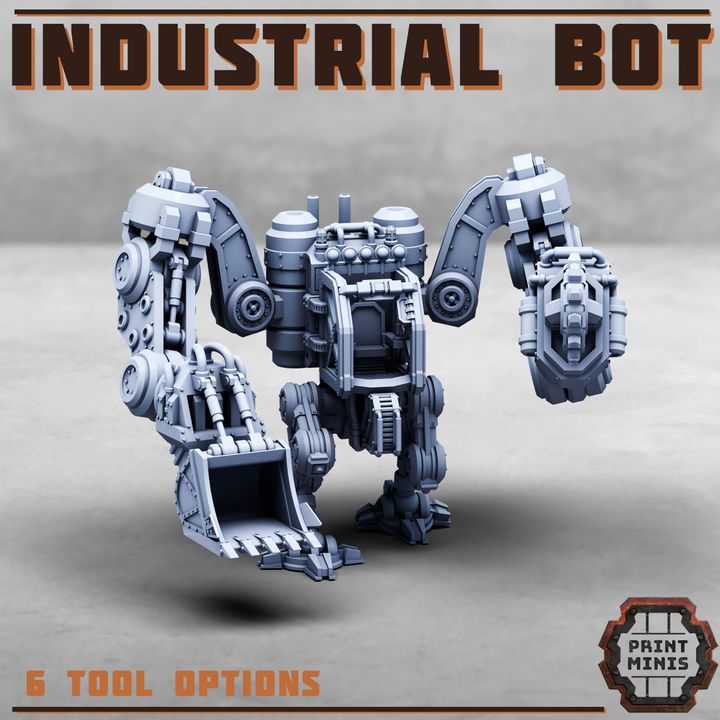 3D Printable Industrial Bot by Print Minis