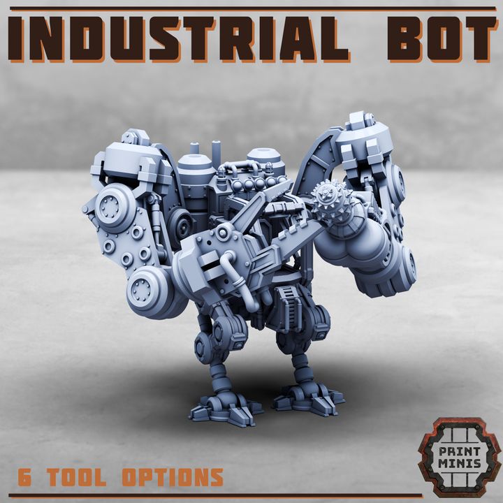 3D Printable Industrial Bot by Print Minis