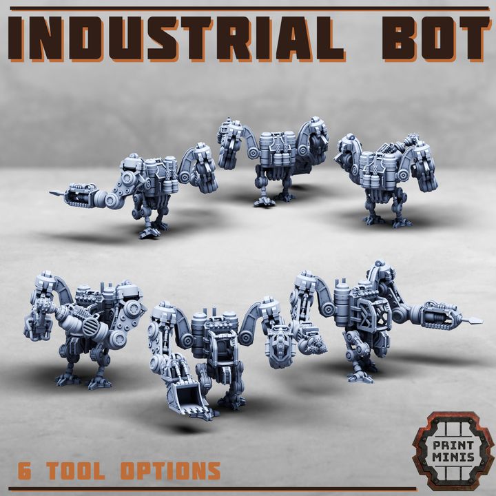 3D Printable Industrial Bot by Print Minis