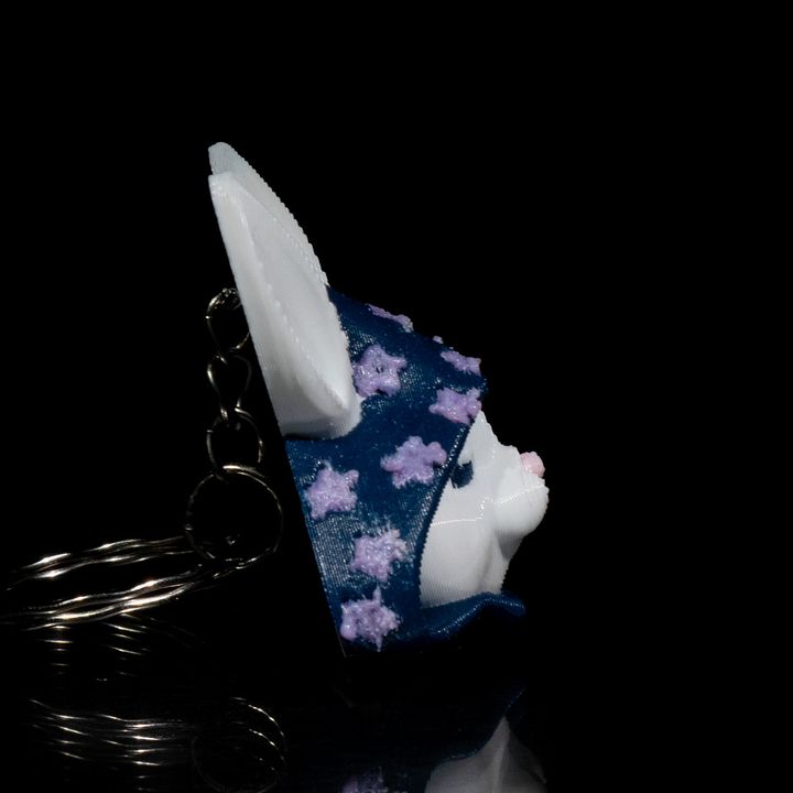 3D Printable Wizard Bunny Keychain by Stlflix