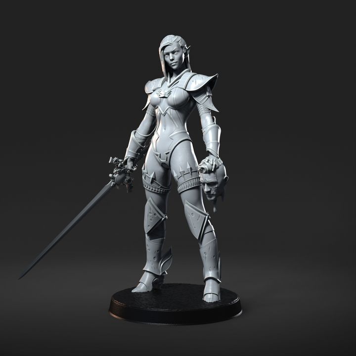 3D Printable The Dark Elf by BROKEN SWORD MINIATURES