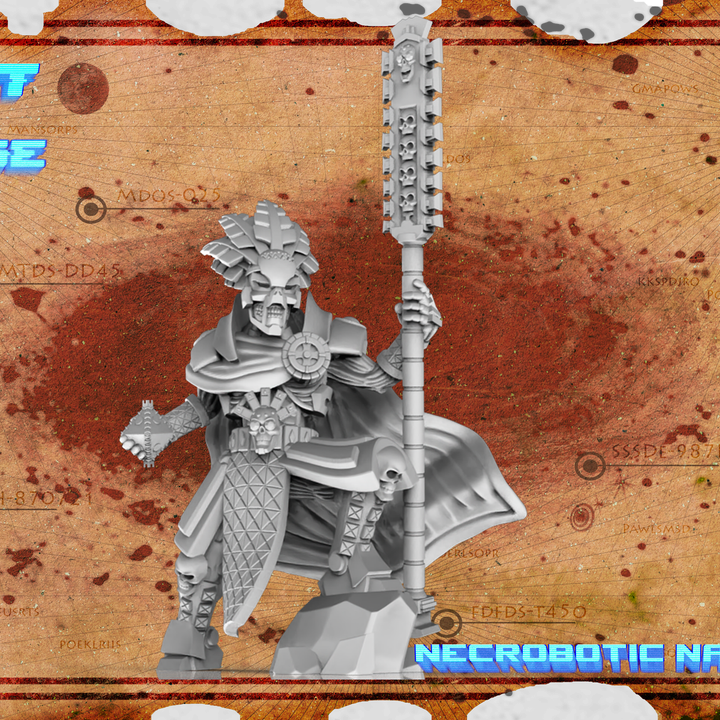 3D Printable Necrobotic Nacom General by BattleCat Grim Wars