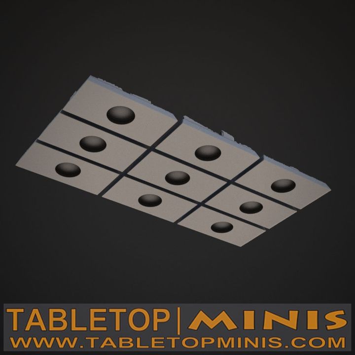 3D Printable Ancient Ruins 40x20mm Rectangular Bases by TableTopMinis