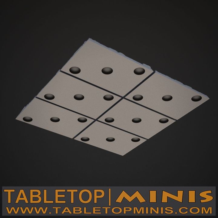 3D Printable Ancient Ruins 75x50mm Rectangular Bases by TableTopMinis