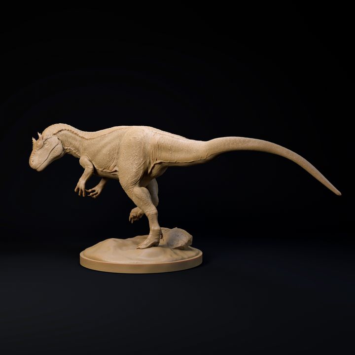 3D Printable Allosaurus running 32mm scale - pre-supported dinosaur ...