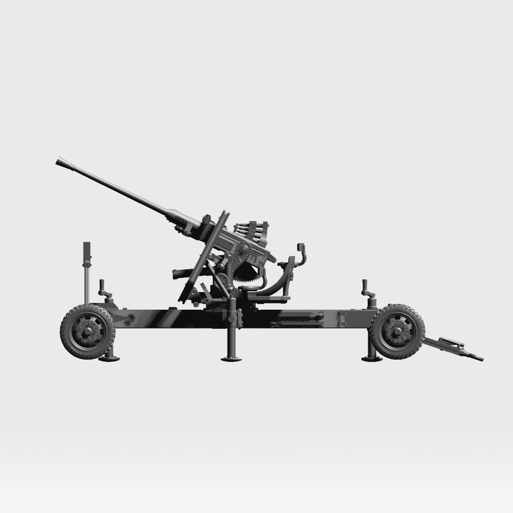 3D Printable Bofors 40mm anti-aircraft gun - Wz.36 (with shield ...