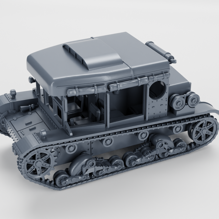 3D Printable C7P artillery tractor (Poland, Interwar+WW2) by Wargame3d