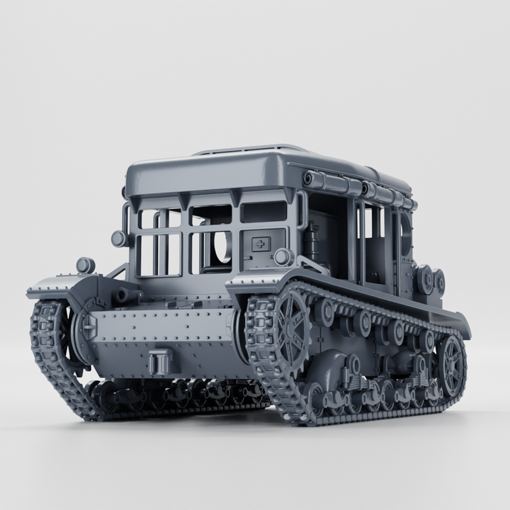 3D Printable C7P artillery tractor (Poland, Interwar+WW2) by Wargame3d