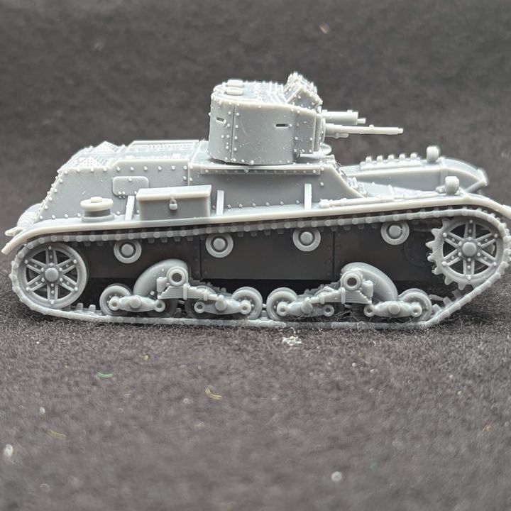 3D Printable Light Tank 7TP dw (twin turret) (Poland, WW2) by Wargame3d