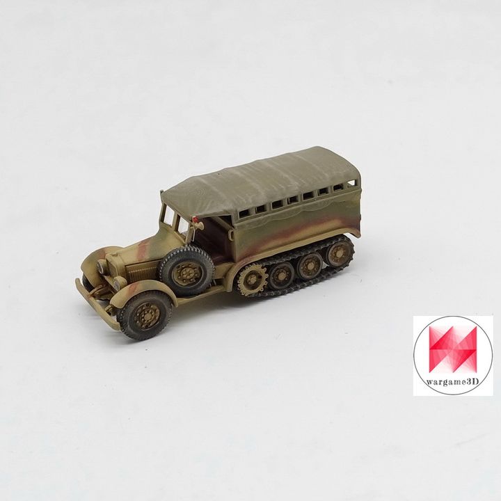 3D Printable PZInz 222 - Half-Track Supply Truck - wz.39 (Poland, WW2 ...