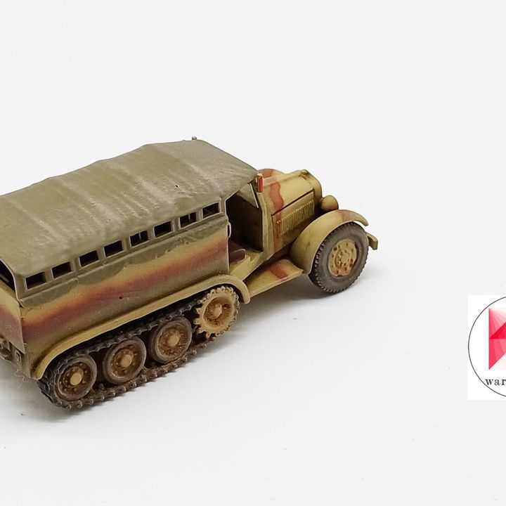 3D Printable PZInz 222 - Half-Track Supply Truck - wz.39 (Poland, WW2 ...
