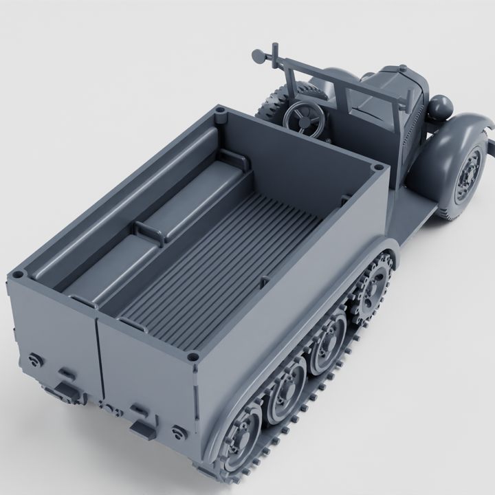 3D Printable PZInz 222 - Half-Track Supply Truck - wz.39 (Poland, WW2 ...