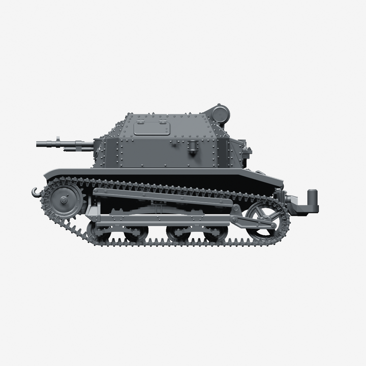 3D Printable Tankette TK-3 + Trailer (Poland, WW2) by Wargame3d