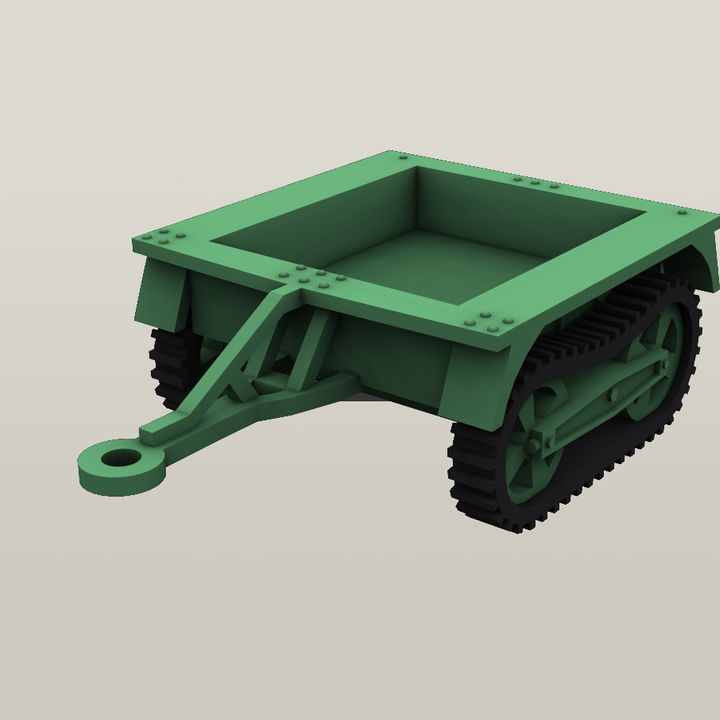 3D Printable Tankette TK-3 + Trailer (Poland, WW2) by Wargame3d
