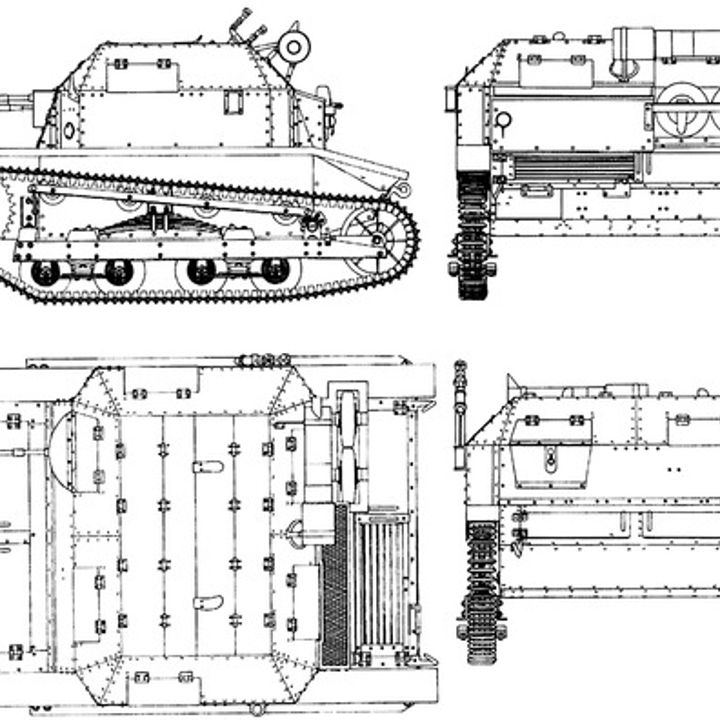 3D Printable Tankette TK-3 + Trailer (Poland, WW2) by Wargame3d