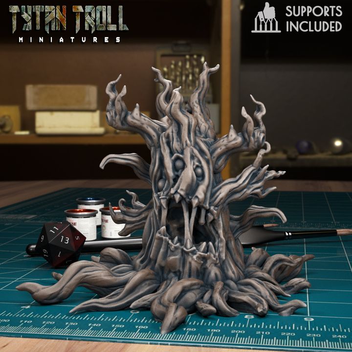 3D Printable Haunted Tree Pack [Pre-Supported] by TytanTroll Miniatures