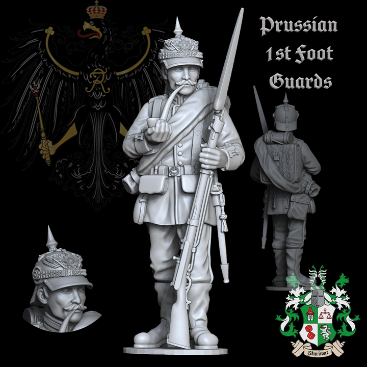 3D Printable 1st Prussian Foot Guards in Campaign Dress (1866) 1. Garde-Regiment zu Fuß by Styriwar