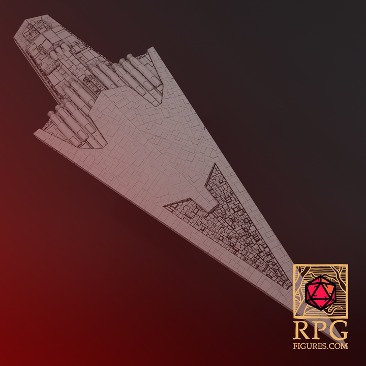3D Printable Galactic Wars | Dreadnought Command Ship by RPG Figures