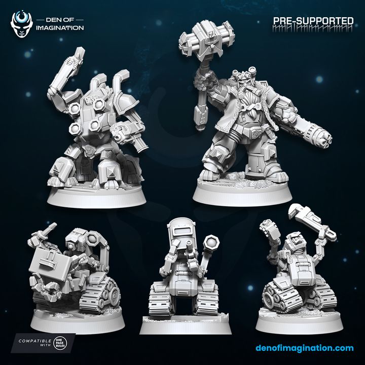 3D Printable Space Dwarfs - Kazaroth Empire Part 3 by Den of Imagination