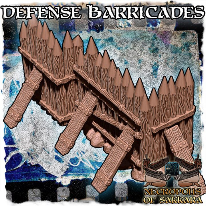 3D Printable Wooden Defense Barricade by Pharaoh's Workshop