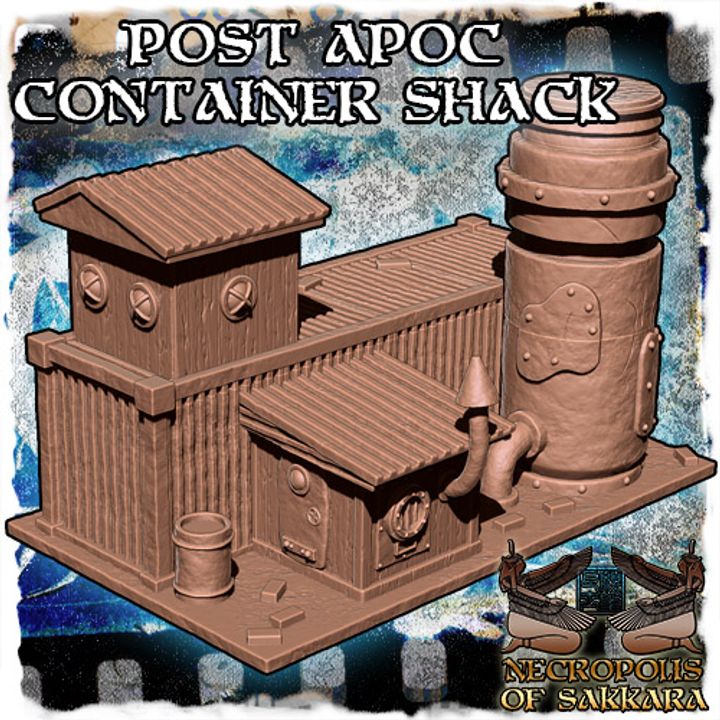 3D Printable Post Apoc Container Building by Pharaoh's Workshop