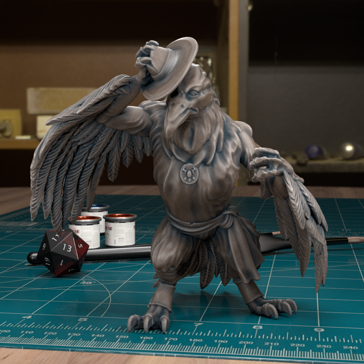 3D Printable Wereraven [Pre-Supported] by TytanTroll Miniatures