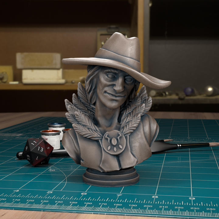 3D Printable Wereraven Human Bust [Pre-Supported] by TytanTroll Miniatures