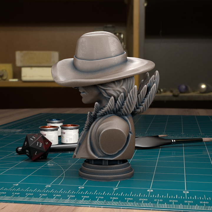 3D Printable Wereraven Human Bust [Pre-Supported] by TytanTroll Miniatures