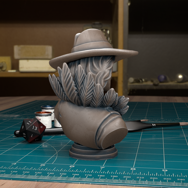 3D Printable Wereraven Human Bust [Pre-Supported] by TytanTroll Miniatures