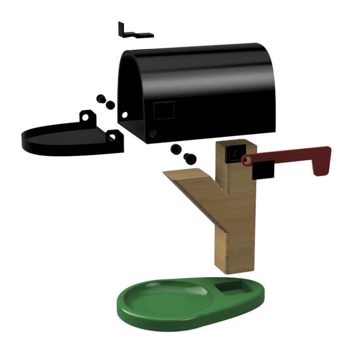 3D Printable Mini Mailbox by MysticMesh3D