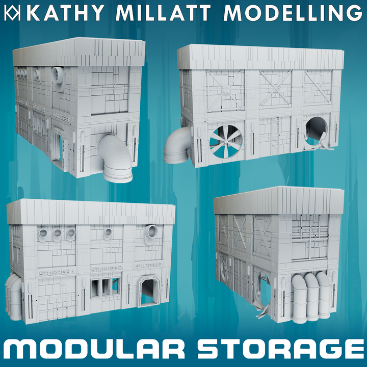 3D Printable Storage Facility - Modular or Easy Print Complete Building ...
