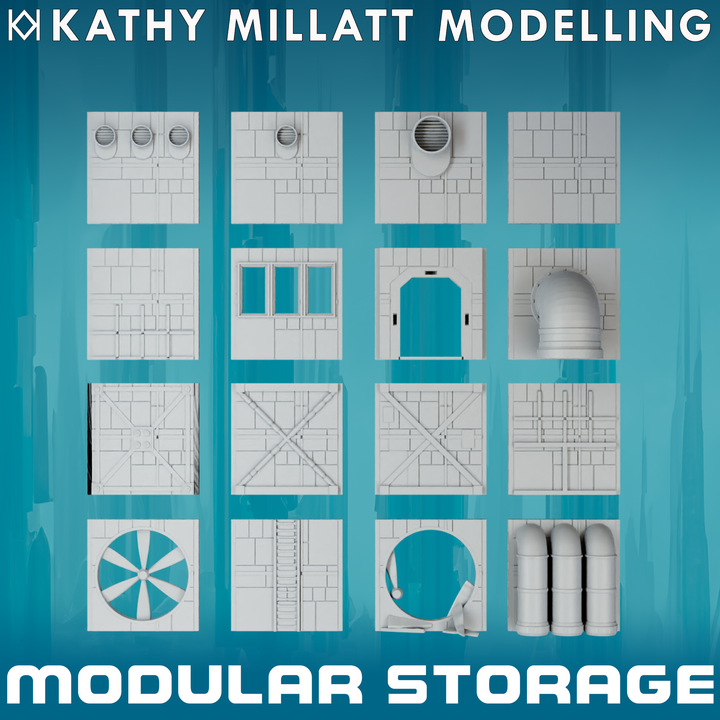 3D Printable Storage Facility - Modular or Easy Print Complete Building ...