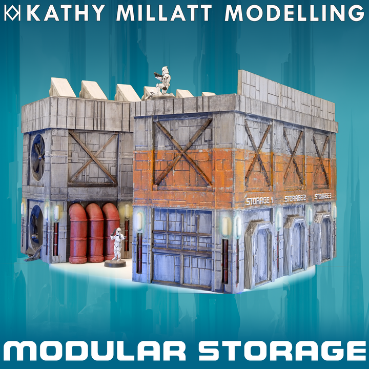 3D Printable Storage Facility - Modular or Easy Print Complete Building ...