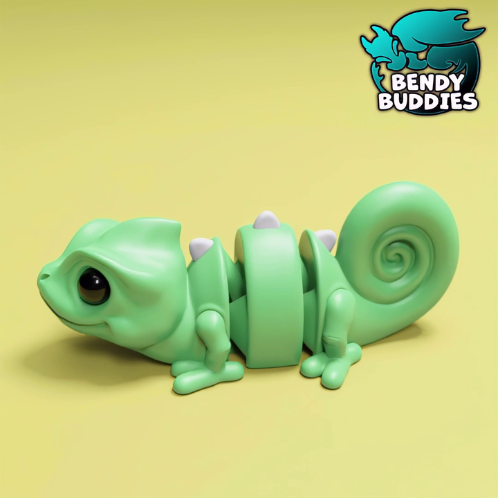 3D Printable Ziggy Cute Chameleon / Wild Animal Articulated / Print-in ...