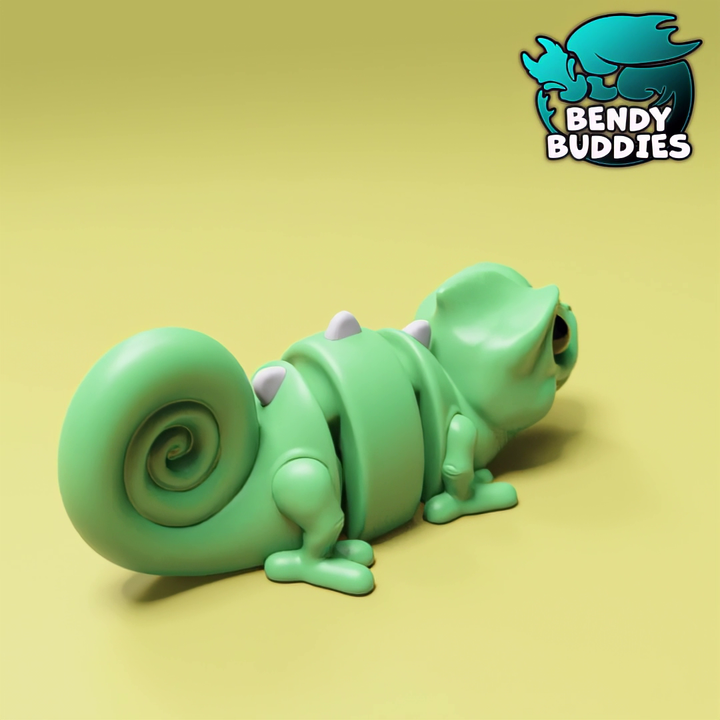 3D Printable Ziggy Cute Chameleon / Wild Animal Articulated / Print-in ...