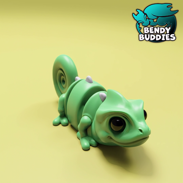 3D Printable Ziggy Cute Chameleon / Wild Animal Articulated / Print-in ...