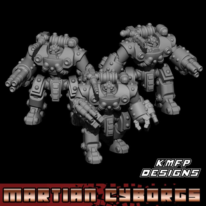 3D Printable Martian Cyborg Cyberbots by KMFP Designs