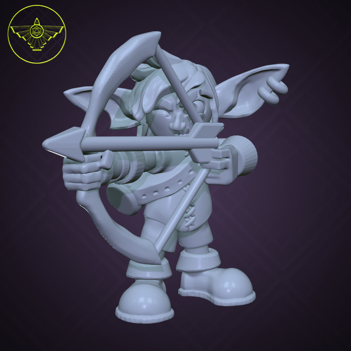 3D Printable Goblin Archer by Art Crow Tabletop