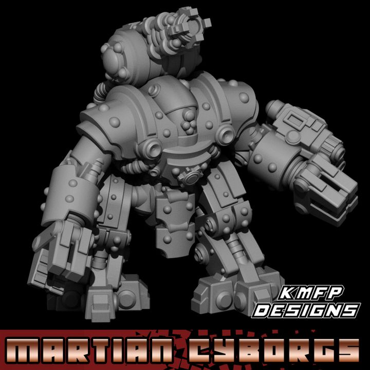 3D Printable Martian Cyborg Heavy Siege Cyborg by KMFP Designs