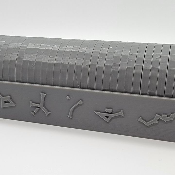 3D Printable Determination Point Chips and Holder by Schnell