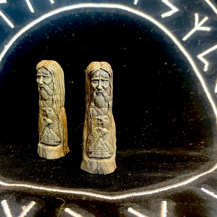 3D Printable Viking Totems (Odin, Freya, Thor, Loki) by Key Capas