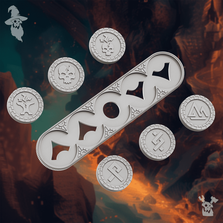 3D Printable Grimworld Objective Markers & Tokens by dakkadakka.store