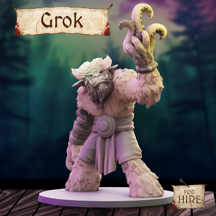 3D Printable Grok Bugbear Warlock - For Hire by Miniatures Blueprint